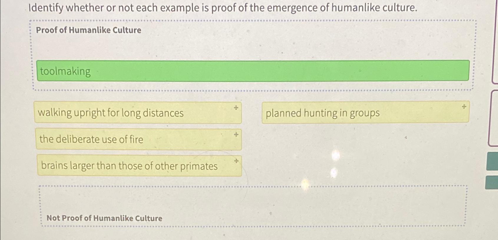 Solved Identify whether or not each example is proof of the | Chegg.com