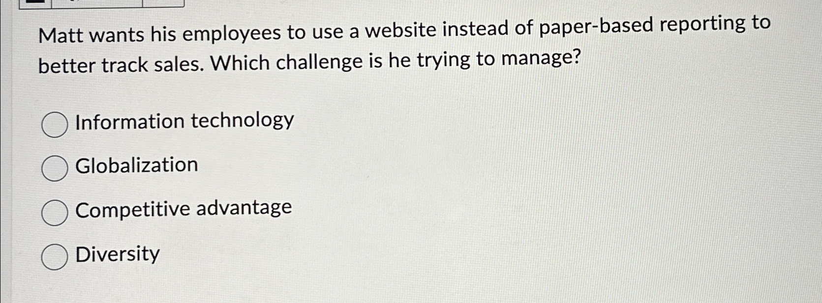 Solved Matt wants his employees to use a website instead of | Chegg.com