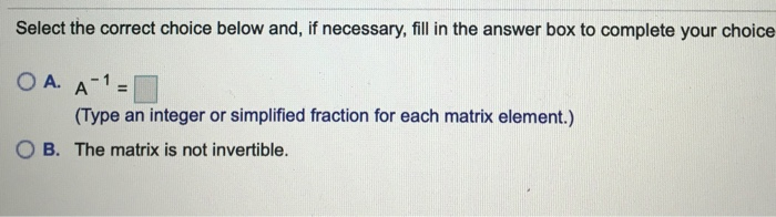 Solved Select the correct choice below and, if necessary, | Chegg.com