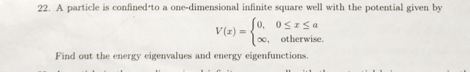 Solved A particle is confined to a one-dimensional infinite | Chegg.com