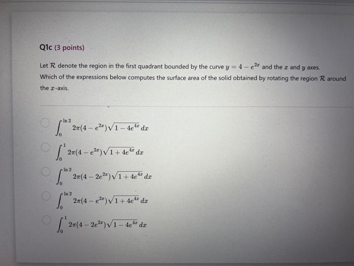 Solved Let R denote the region in the first quadrant bounded | Chegg.com