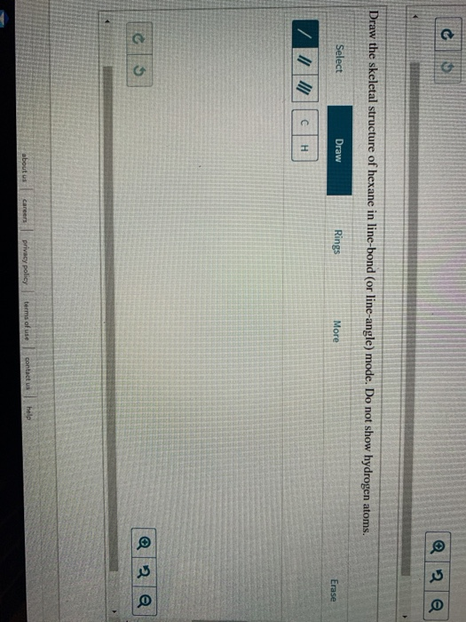 Solved CS Draw the skeletal structure of hexane in line-bond | Chegg.com