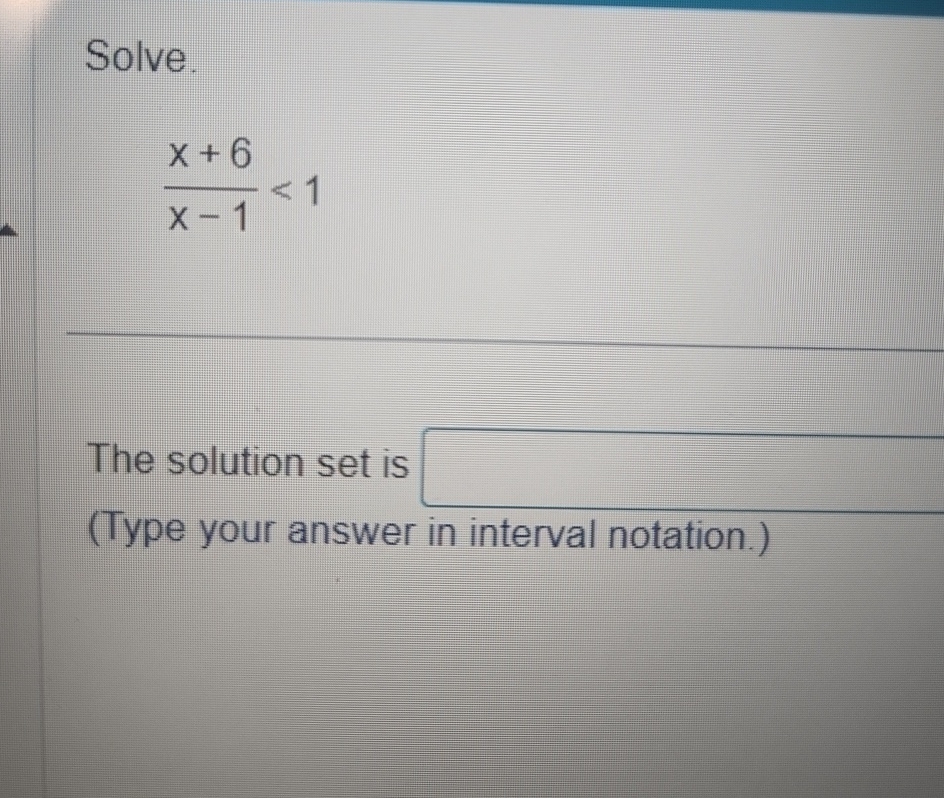 Solved Solve.x+6x-1