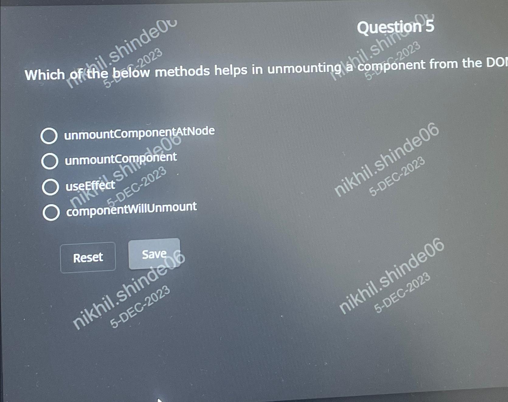 Solved Which off The below methods helps in unmountingla | Chegg.com