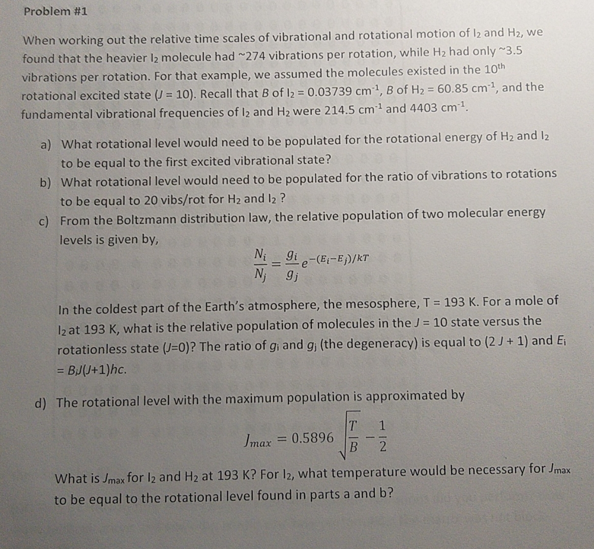 Solved Problem #1When working out the relative time scales | Chegg.com