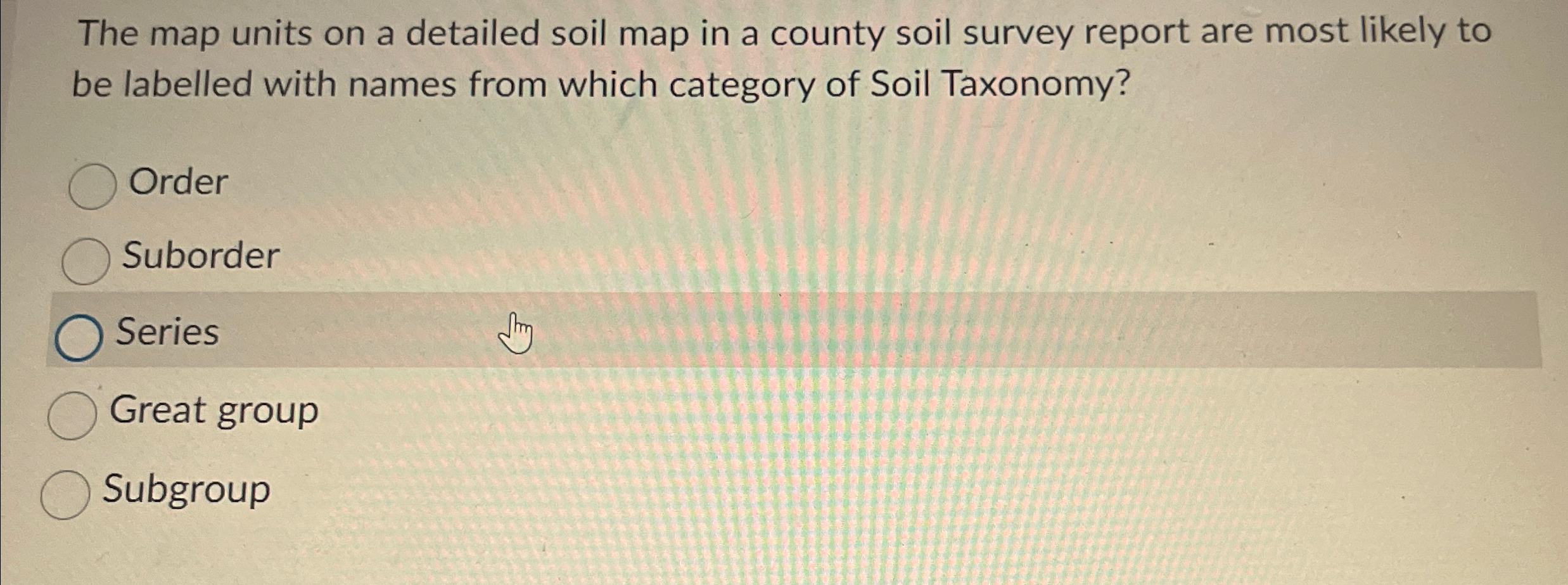 Solved The map units on a detailed soil map in a county soil | Chegg.com