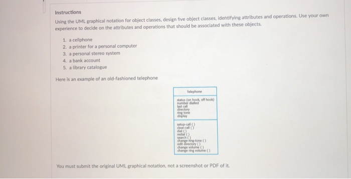 Instructions Using The Uml Graphical Notation For