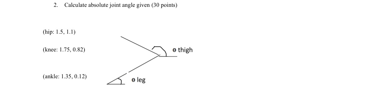 Solved Calculate absolute joint angle given | Chegg.com