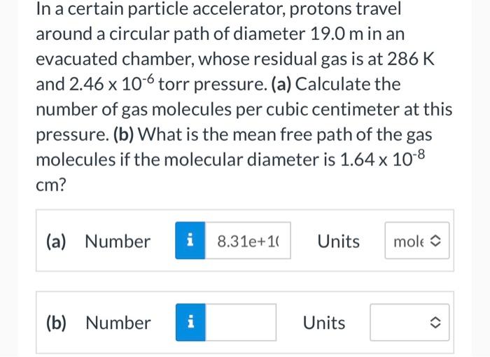 Solved In a certain particle accelerator, protons travel | Chegg.com