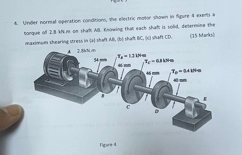 Solved Under normal operation conditions, the electric motor | Chegg.com