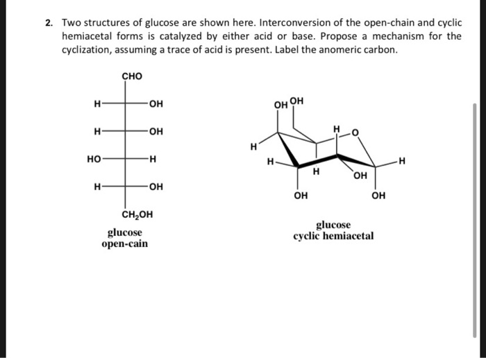 Solved 2. Two structures of glucose are shown here. | Chegg.com