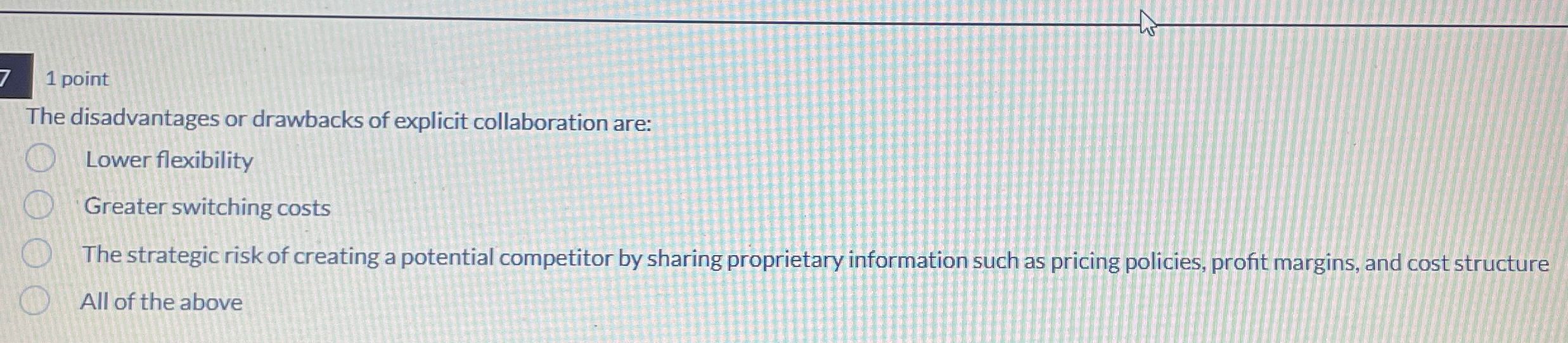 Solved 1 ﻿pointThe disadvantages or drawbacks of explicit | Chegg.com