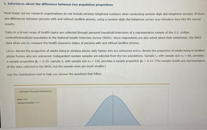 Solved 5. Inferences about the difference between two | Chegg.com