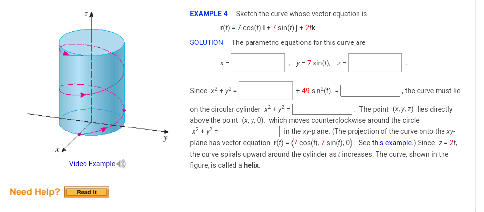 Solved EXAMPLE 4 Sketch the curve whose vector equation is | Chegg.com