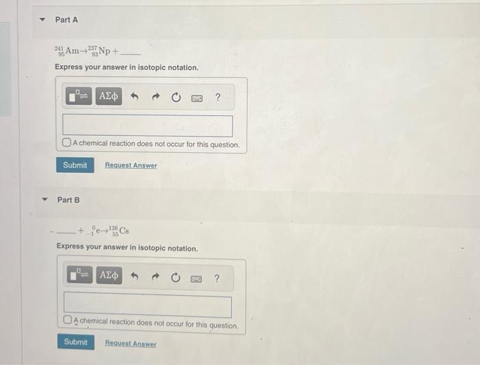 Solved Fill in the missing particles in each of the | Chegg.com