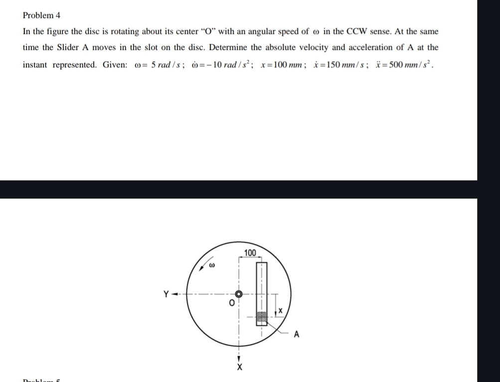 Solved Problem 4In the figure the disc is rotating about its | Chegg.com