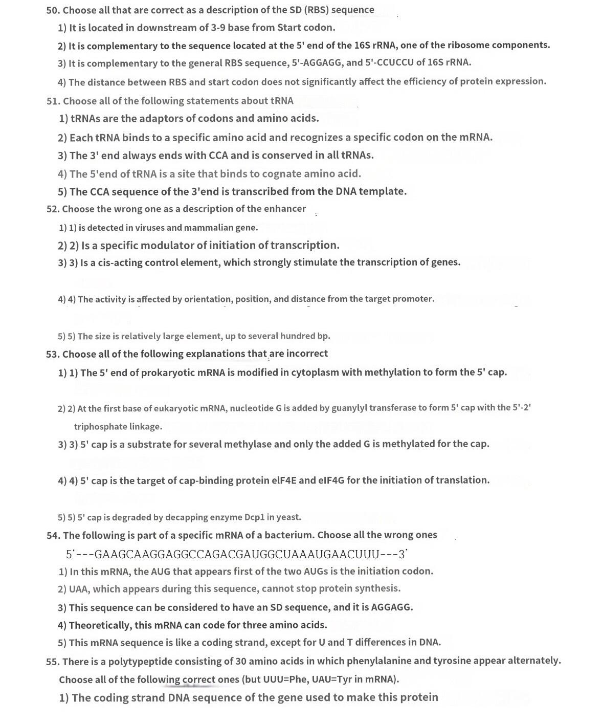 Solved I'm having difficult to find answears for 53,54,55. | Chegg.com