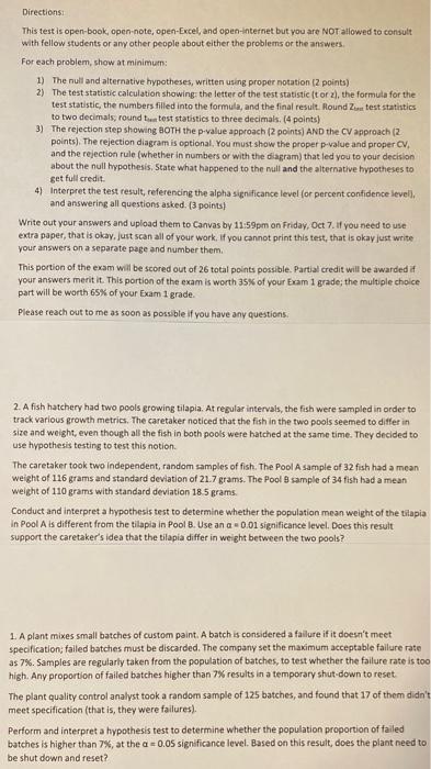 Solved Directionsi: This test is open-book, open-note, | Chegg.com