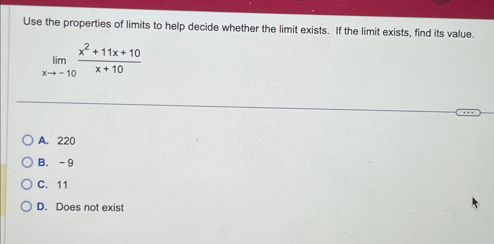 Solved Use the properties of limits to help decide whether | Chegg.com