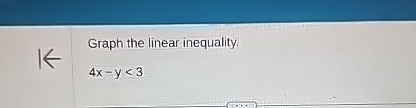 Solved Graph the linear inequality.4x-y