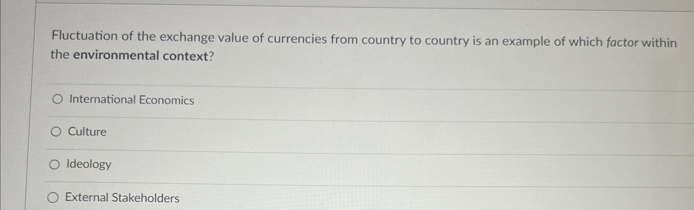 Solved Fluctuation of the exchange value of currencies from | Chegg.com