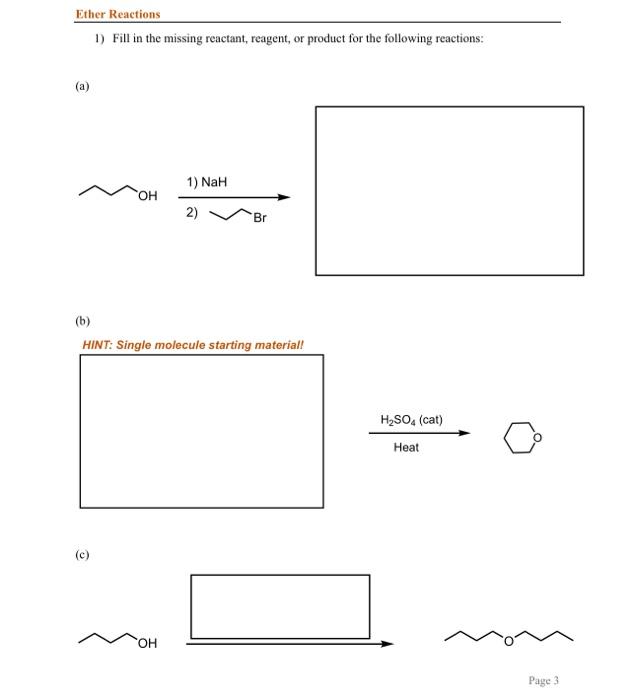 Solved Fill in the missing reactant, reagent, or product for | Chegg.com