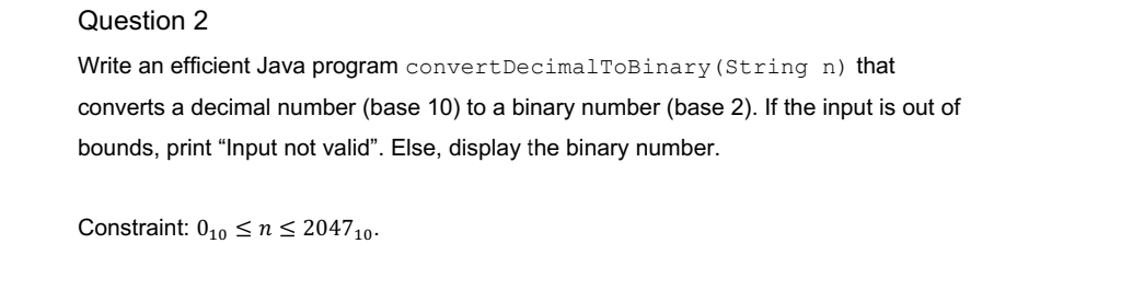 Solved Question 2write An Efficient Java Program 6463