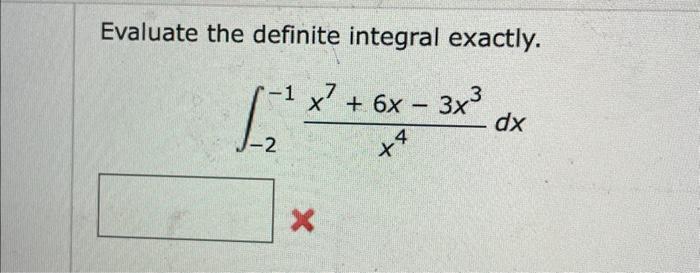 Solved Evaluate the definite integral exactly. | Chegg.com Solved Evaluate the definite integral exactly. | Chegg.com