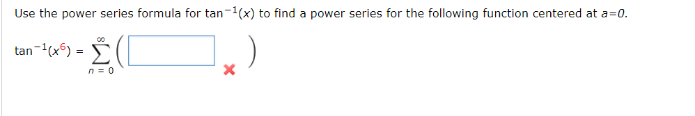 Solved Use the power series formula for tan-1(x) ﻿to find a | Chegg.com