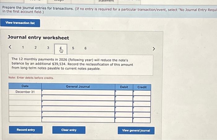 Solved Prepare the journal entries for transactions. (If no | Chegg.com