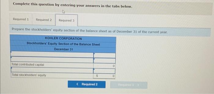 Solved Kohler Corporation reports the following components | Chegg.com