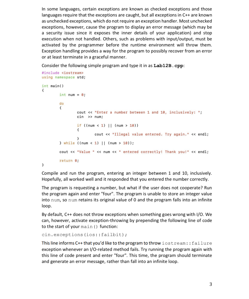 Solved In some languages, certain exceptions are known as | Chegg.com