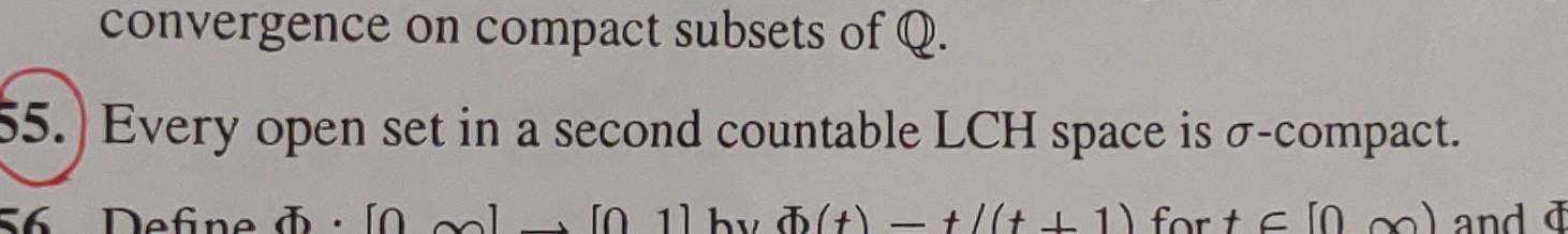 Solved convergence on compact subsets of Q. 5. Every open | Chegg.com