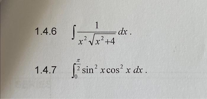 Solved determine the following integrals | Chegg.com