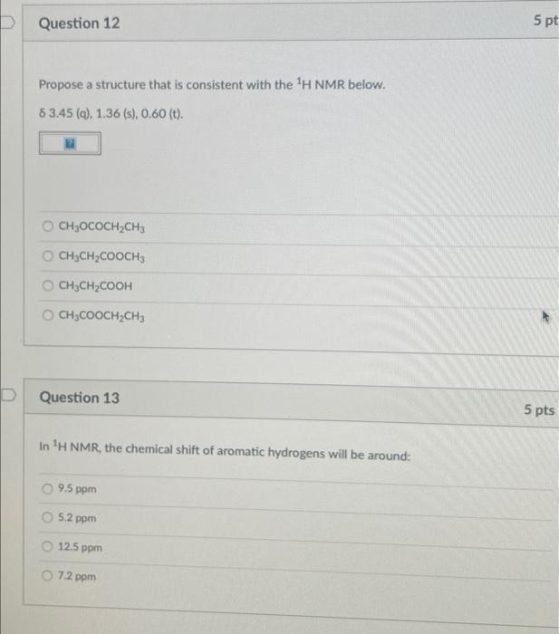 Solved Propose a structure that is consistent with the 1H | Chegg.com