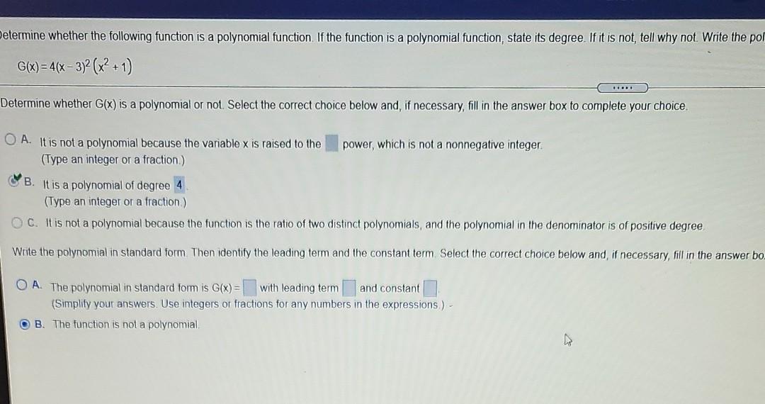 Solved Determine whether the following function is a | Chegg.com