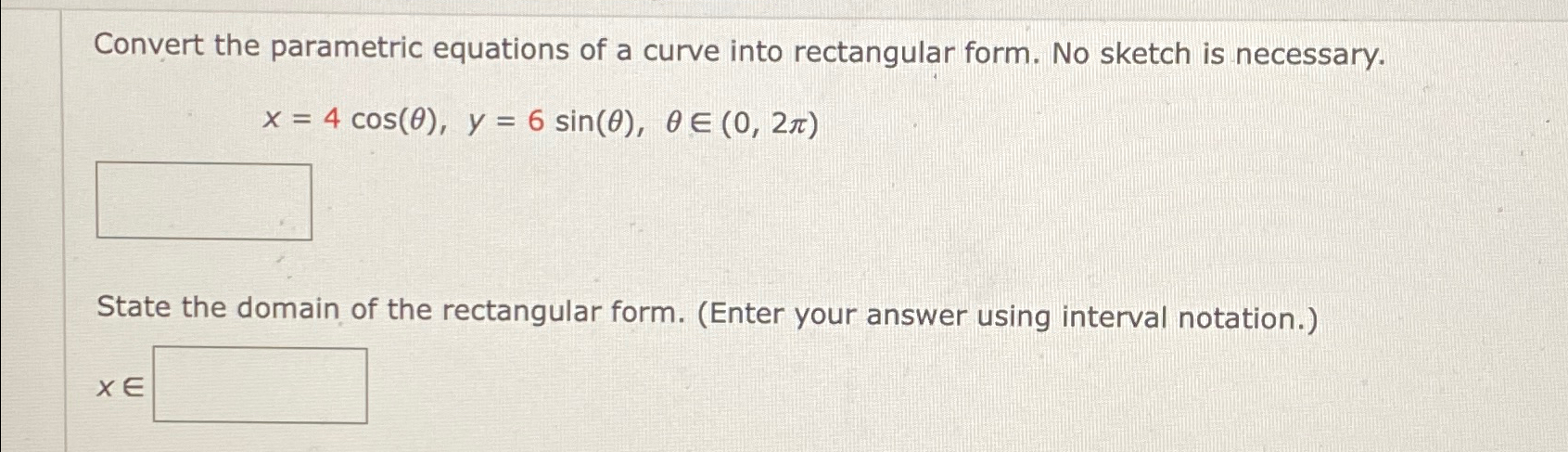 Solved Convert the parametric equations of a curve into | Chegg.com