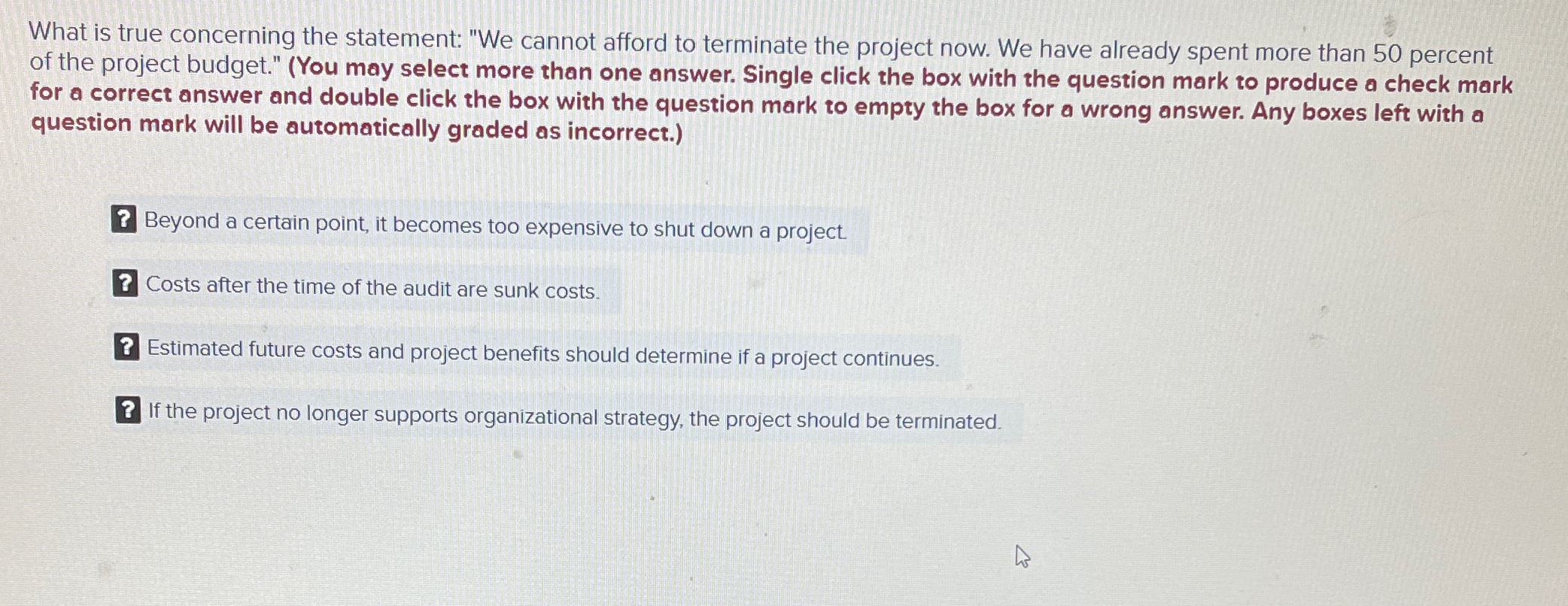 Solved What is true concerning the statement: "We cannot | Chegg.com