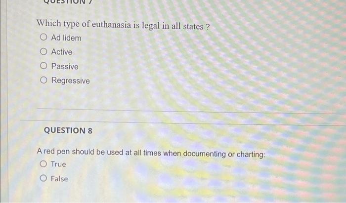 Solved QUESTION 2 The conscience clause is.... Rule overseen | Chegg.com
