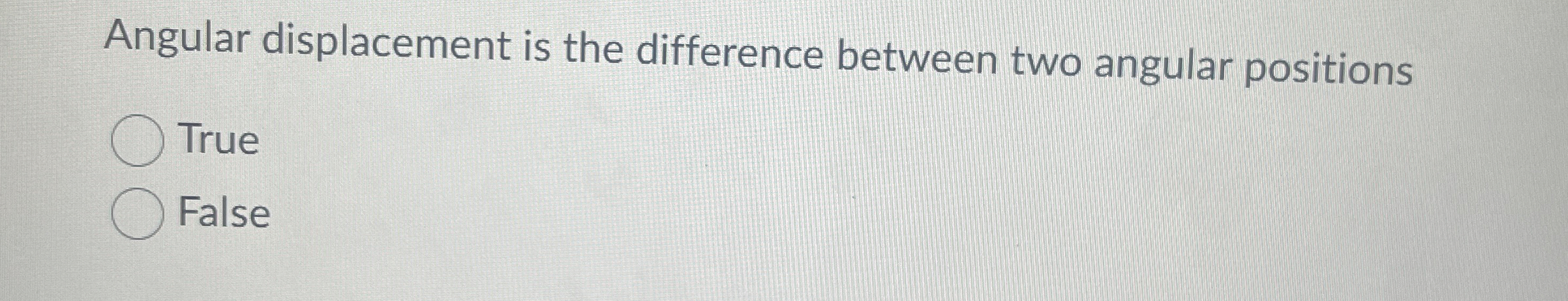 Solved Angular displacement is the difference between two | Chegg.com