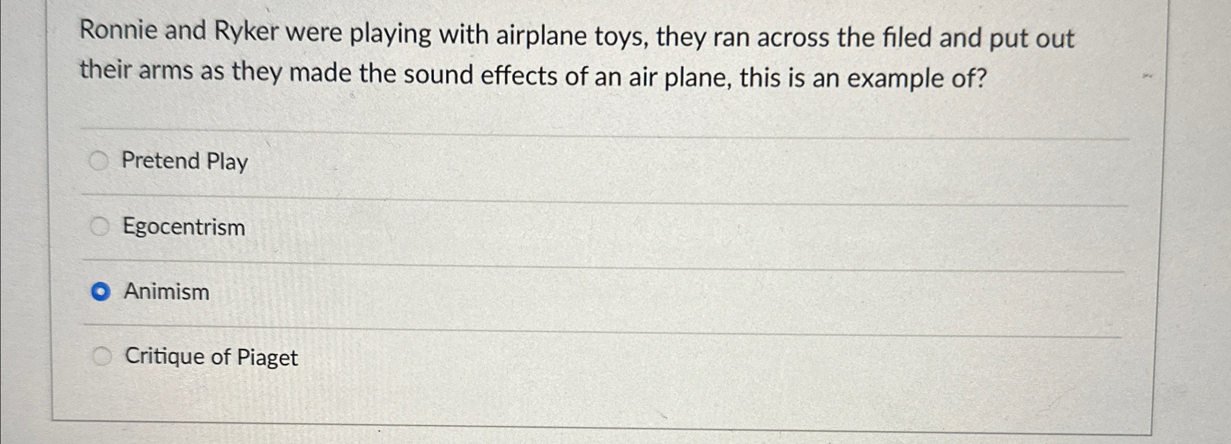 Solved Ronnie and Ryker were playing with airplane toys, | Chegg.com