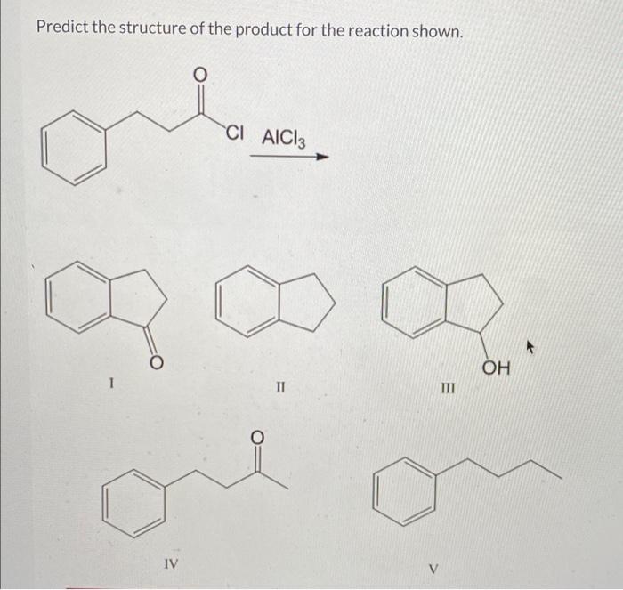 Solved Predict the structure of the product for the reaction | Chegg.com