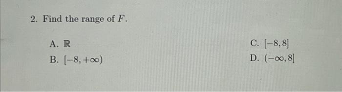 Solved For items 1-3, consider the function given by | Chegg.com