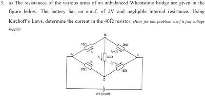 Solved The resistances of the various arms of an unbalanced | Chegg.com