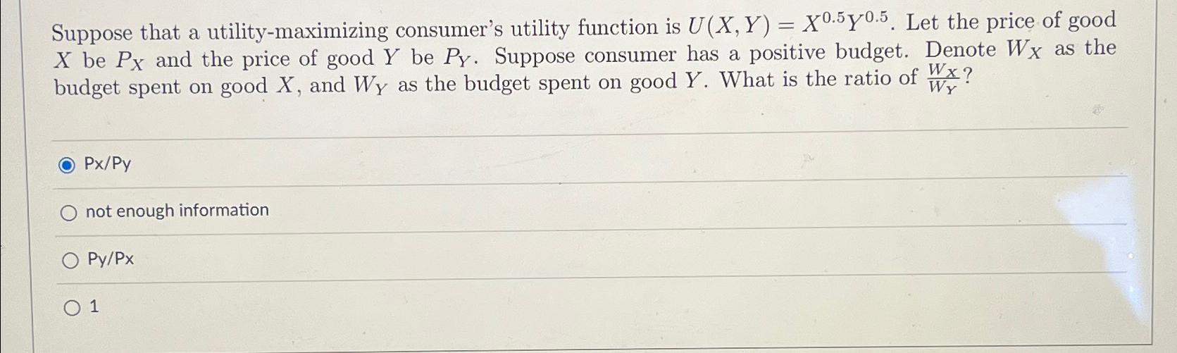 Solved Suppose that a utility-maximizing consumer's utility | Chegg.com Solved Suppose that a utility-maximizing consumer's utility | Chegg.com