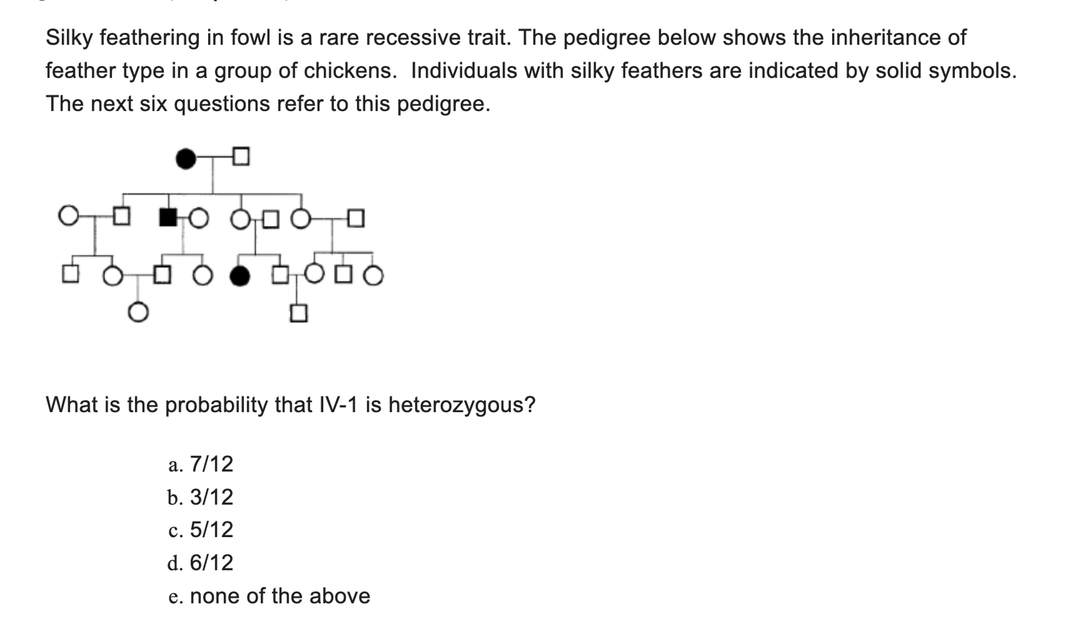 Solved Silky feathering in fowl is a rare recessive trait. | Chegg.com