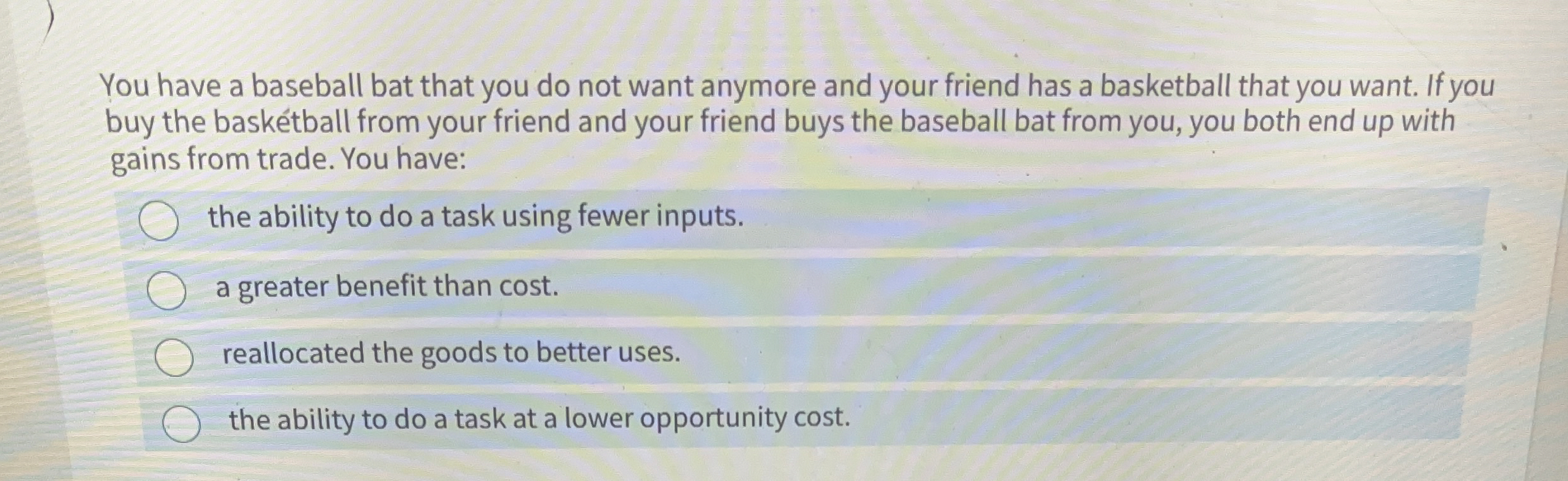 Solved You have a baseball bat that you do not want anymore | Chegg.com