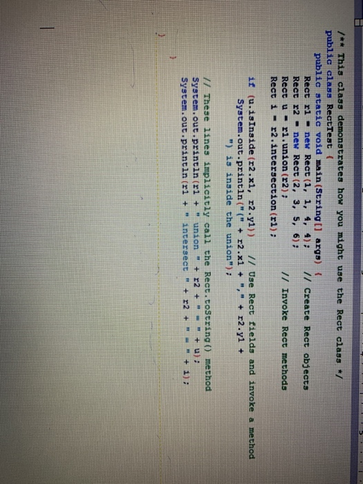 Solved Q1 Create a class represents a rectangle. Its fields | Chegg.com