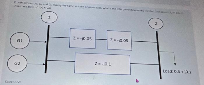 If both generators, G1 and G2, supply the same amount | Chegg.com
