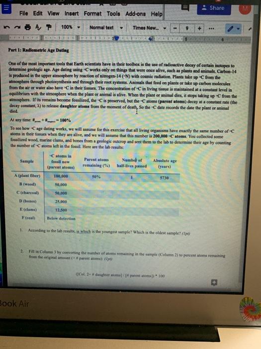 Solved Share File Edit View Insert Format Tools Add-ons Help | Chegg.com